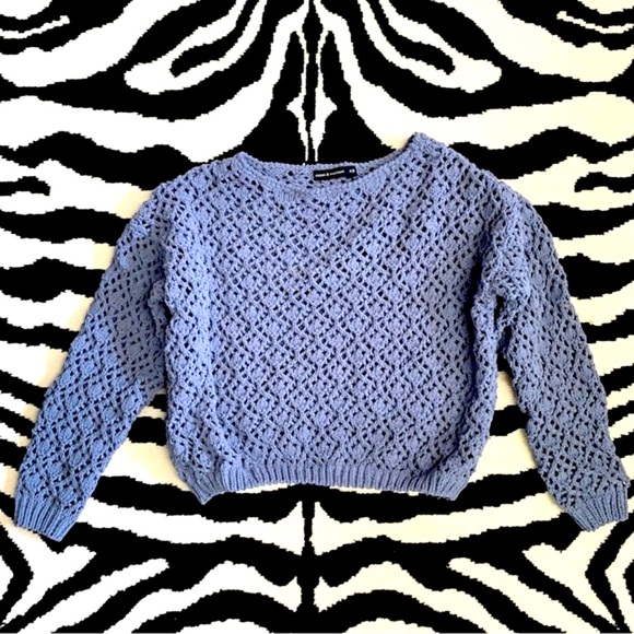 moon & madison | Sweaters | Moon And Madison Open Knit Cropped Pullover ...